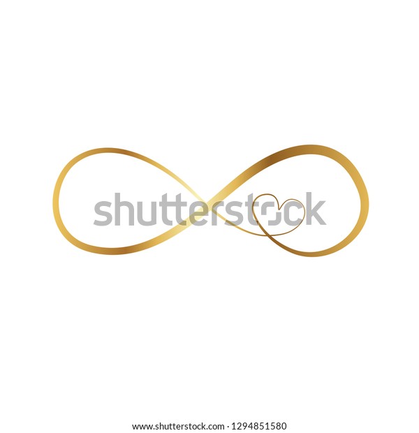 Golden Infinity Sign Vector Illustration Stock Vector (Royalty Free ...
