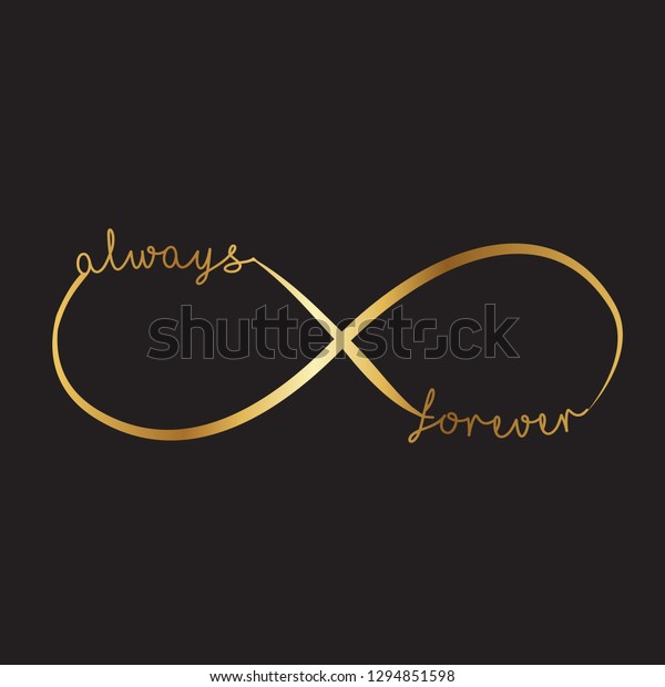 Golden Infinity Sign Vector Illustration Stock Vector (Royalty Free ...