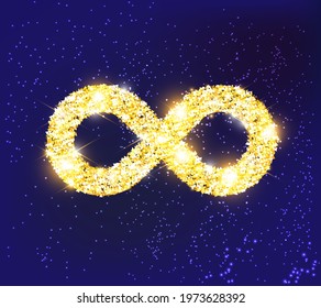 Golden Infinity Sing Vector Illustration Stock Vector (Royalty Free ...