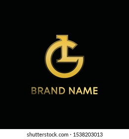 Golden Initial Lg Logo Template Stock Vector (Royalty Free) 1538203013 ...