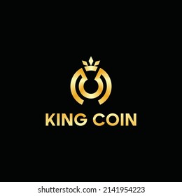 Golden King Coin Logo Vector Icon Stock Vector (Royalty Free ...