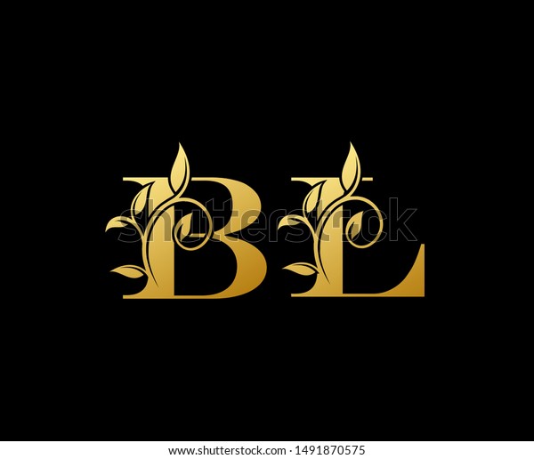 Golden Letter B L Bl Luxury Stock Vector (Royalty Free) 1491870575 ...