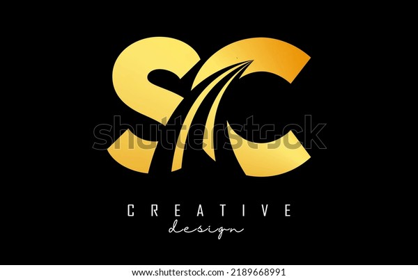 Golden Letter Sc S C Logo Stock Vector (Royalty Free) 2189668991 ...