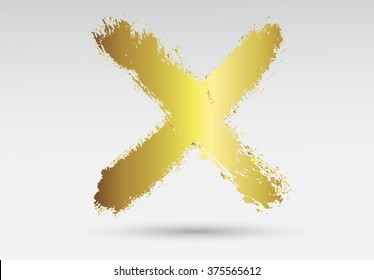 Golden Letter Xlogo X Vector Template Stock Vector (Royalty Free ...