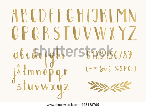 Letras doradas: vector de stock (libre de regalías) 493138765 ...