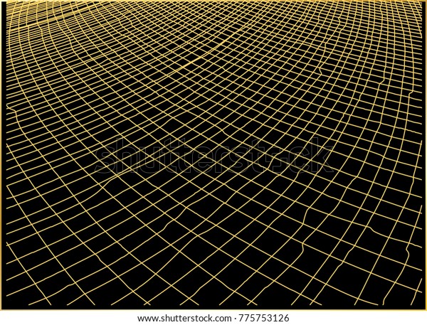 Golden Line Drawing Abstract Pattern Backgroundeps10 Stock Vector ...