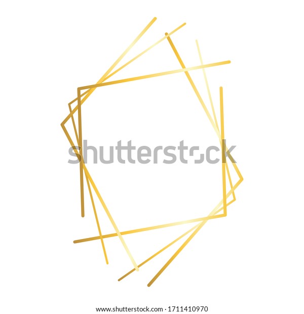 Golden Lines Frame Abstract Frame Vector Stock Vector (Royalty Free ...