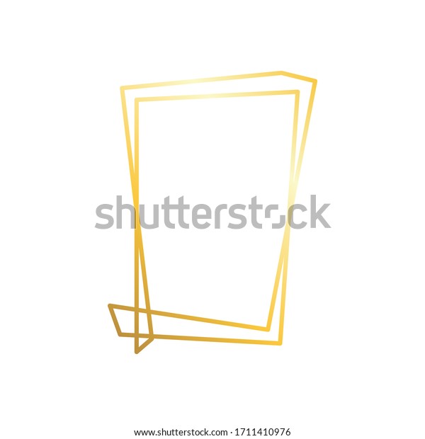 Golden Lines Frame Abstract Frame Vector Stock Vector (Royalty Free ...