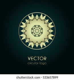 Golden Logo Design Template Creative Circular Stock Vector (Royalty ...