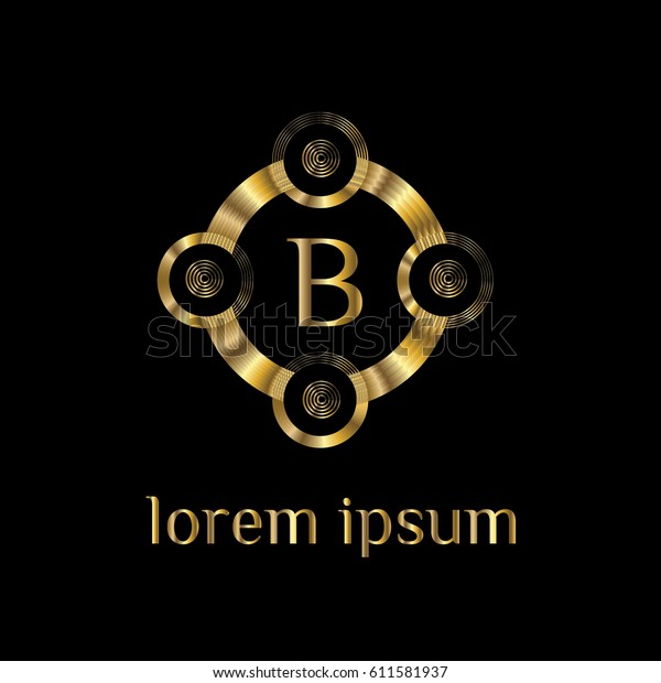Golden Logo Design Template Creative Circular Stock Vector (Royalty ...