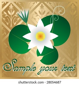 Golden Lotus Card Vector Stock Vector (Royalty Free) 28054687
