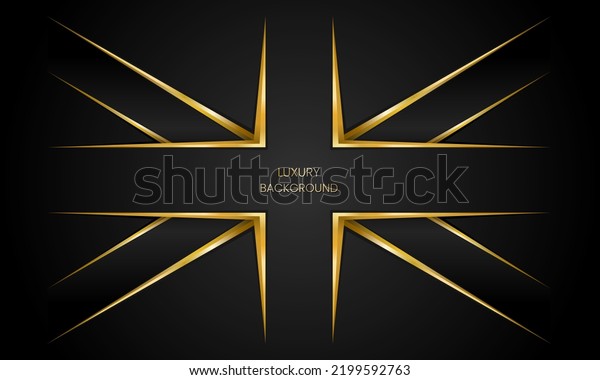 Golden Luxury British Flag On Black Stock Vector (Royalty Free ...