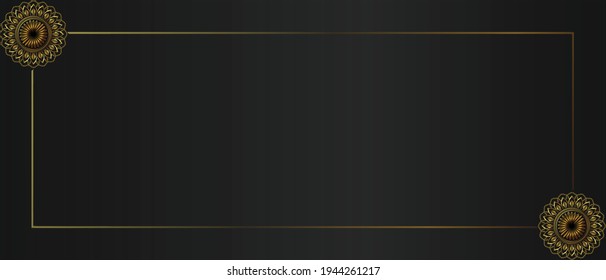 Golden Luxury Realistic Rectangle Border Ornement Stock Vector (Royalty ...