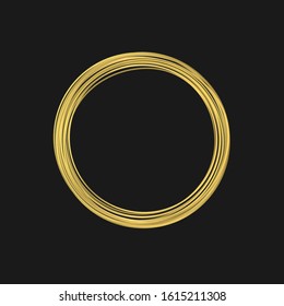 Golden Magic Circle Abstract Shape Confetti Stock Vector (Royalty Free ...