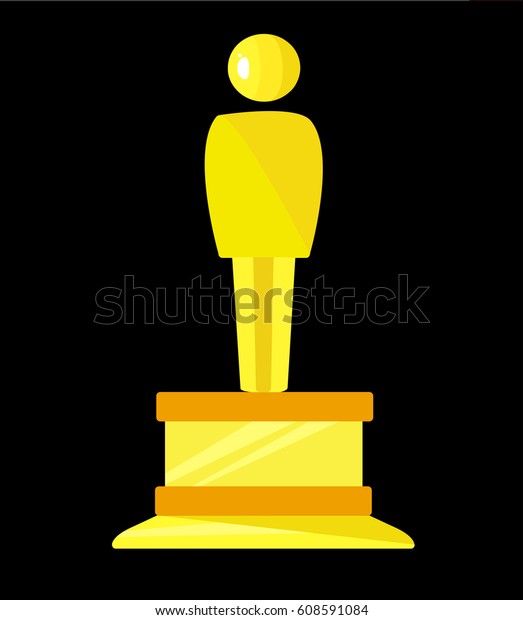 Golden Man Icon Vector Illustration Winner Stock Vector (Royalty Free ...