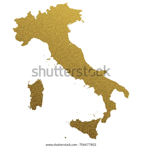 Golden Map Italy Stock Vector (Royalty Free) 706677802 | Shutterstock