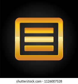 Golden Menu Icon Web Mobile Stock Vector (Royalty Free) 1126007528 ...