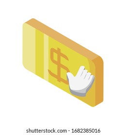 Golden Money Cursor On White Background Stock Vector (Royalty Free ...