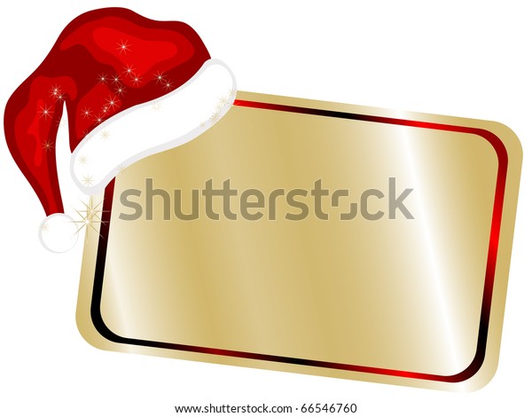 Golden Name Tag Red Hat Stock Vector (Royalty Free) 66546760 | Shutterstock