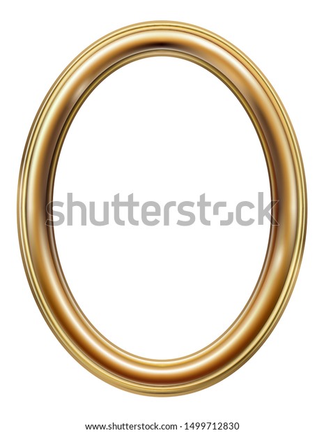 Golden Oval Classic Rococo Baroque Frame Stock Vector (Royalty Free ...