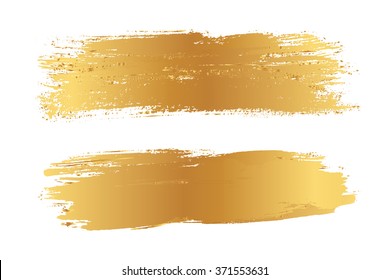 Golden Paint Stainsvector Golden Stain Set Stock Vector (Royalty Free ...