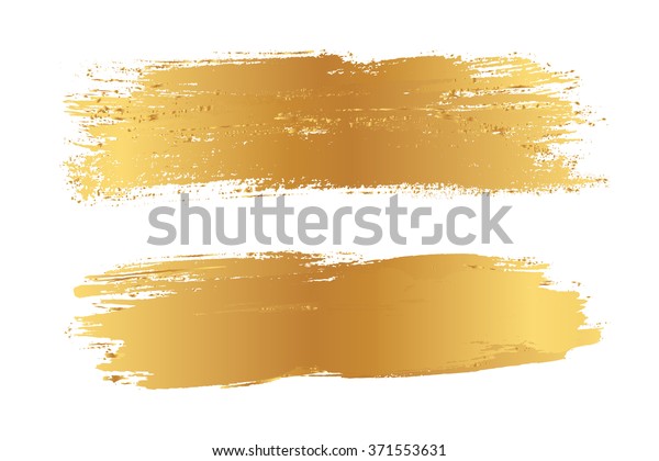 Golden Paint Stainsvector Golden Stain Set Stock Vector (Royalty Free ...