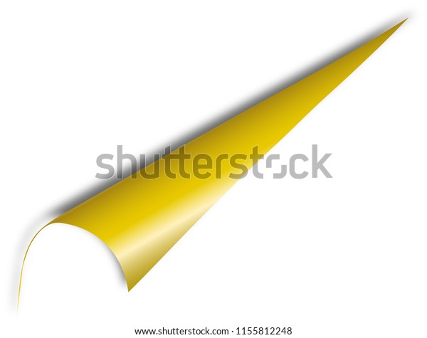 Golden Paper Corner Rolled Foil Page Stock Vector (Royalty Free ...