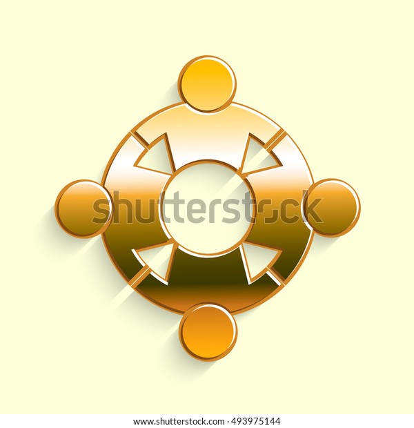 Golden People Logo Vector Illustration Stock Vector (Royalty Free ...