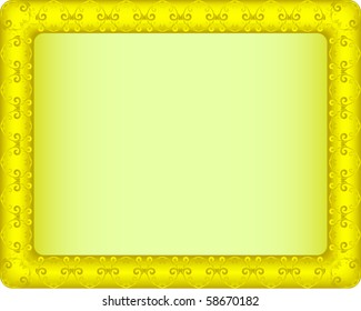 Vintage Yellow Frame On White Background Stock Illustration 1772987843