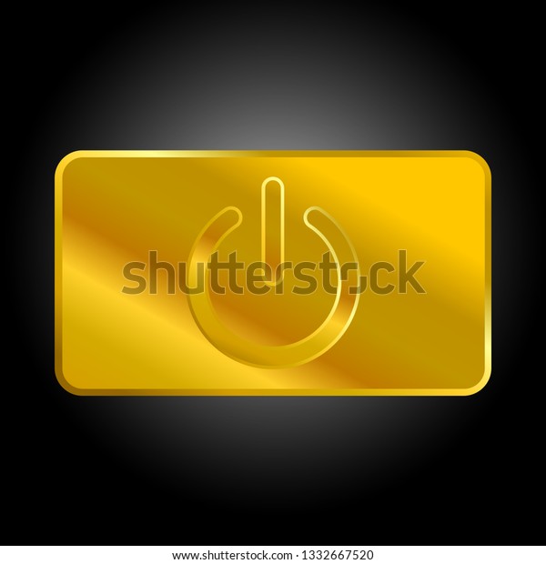 Golden Power Button Icon Vector: เวกเตอร์สต็อก (ปลอดค่าลิขสิทธิ์ ...