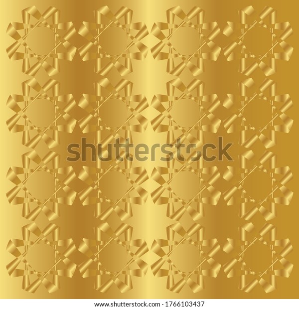 Golden Print Background Self Design Pattern Stock Vector (Royalty Free ...