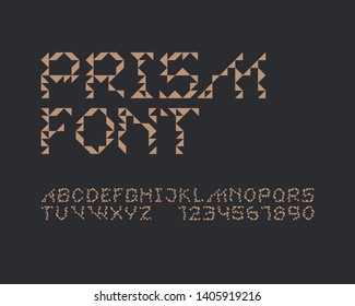 Golden Prism Font Set Vector Format Stock Vector (Royalty Free ...