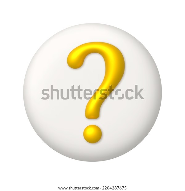 Golden Question Mark Symbol On White Stock Vector (Royalty Free ...
