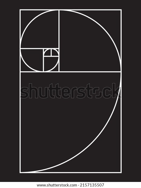 Golden Ratio Black Background White Lines: เวกเตอร์สต็อก (ปลอดค่า ...