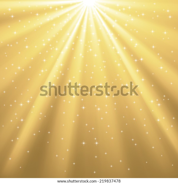 Golden Rays Light Stars File Version Stock Vector (Royalty Free) 219837478