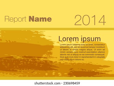 Golden Report Creative Horizontal Cover Template Stock Vector (Royalty ...