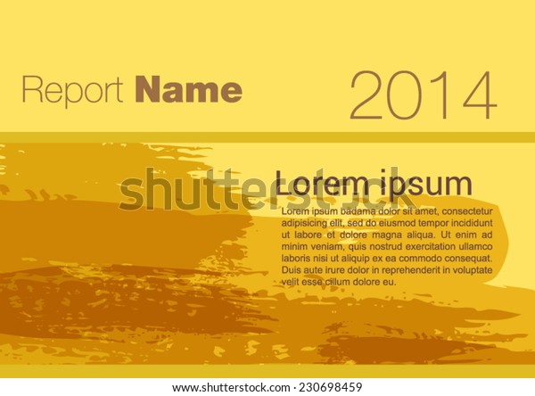 Golden Report Creative Horizontal Cover Template Stock Vector (Royalty ...