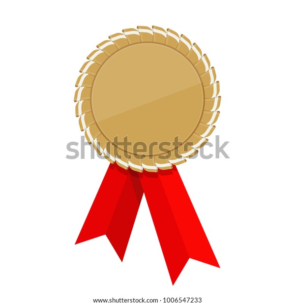Golden Ribbon Awards Template Trophy Reward Stock Vector (Royalty Free ...