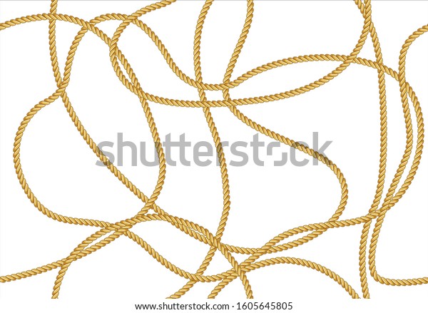 Golden Rope Design Vector Hand Drawn Stock Vector (Royalty Free ...