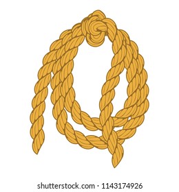 Golden Rope Woven Frame Vector Illustration Stock Vector (Royalty Free ...