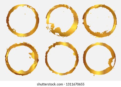 Golden Round Shapes Stock Vector (Royalty Free) 1311670655 | Shutterstock
