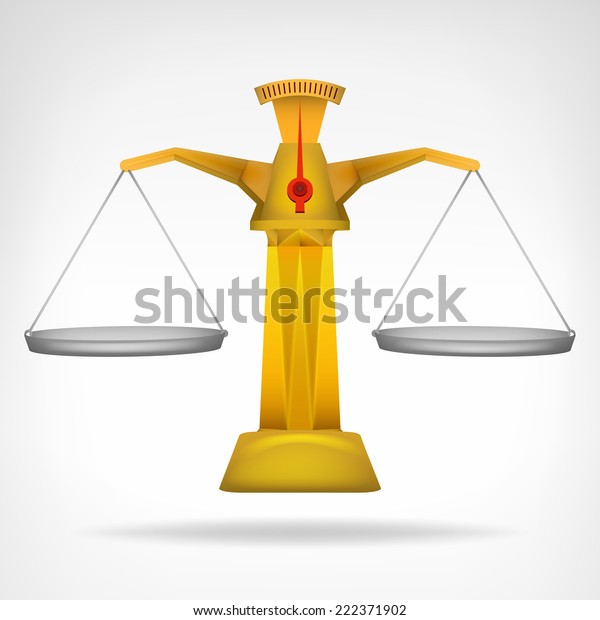 Golden Scale Comparison Vector Object Isolated Stock Vector (Royalty ...