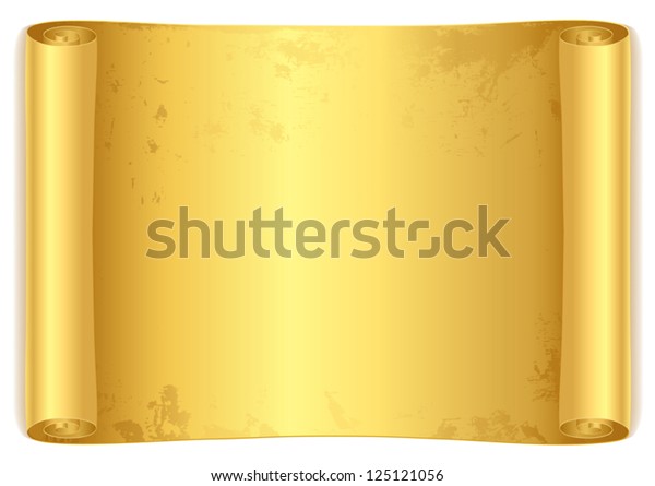 Golden Scroll Isolated Vector Illustration On Stock Vector (Royalty ...
