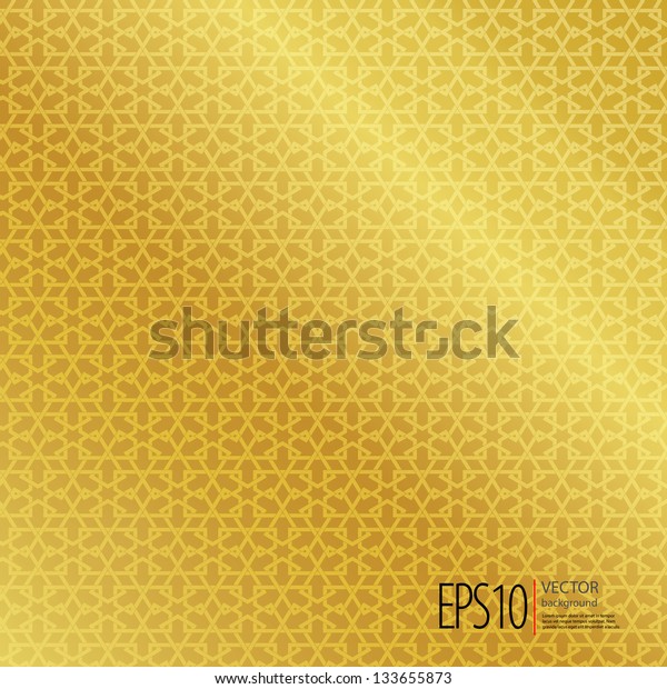 Golden Seamless Islamic Background Stock Vector (Royalty Free ...