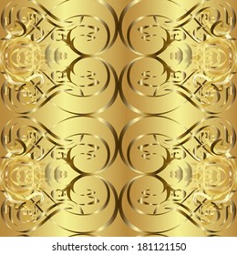 Golden Seamless Texture Stock Vector (Royalty Free) 181121150 ...