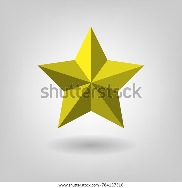 Golden Shooting Star Design Shadow Stock Vector (Royalty Free ...