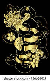Golden Snake Vectorsticker Hand Drawn Snakegolden Stock Vector (Royalty ...
