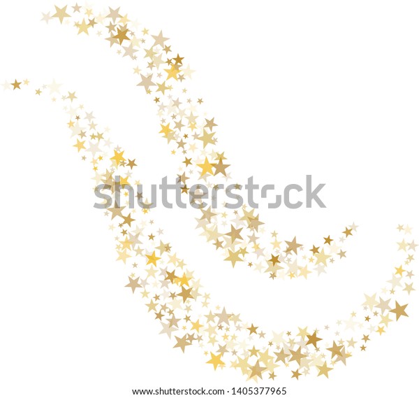 Golden Sparkling Falling Star Vector Stardust Stock Vector (Royalty ...