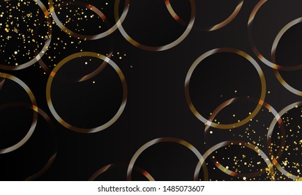 Golden Sparkling Ring Background Stock Vector (Royalty Free) 1485073607 ...