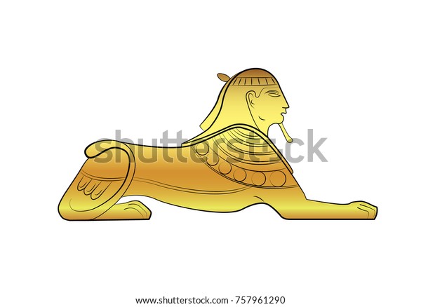 Golden Sphynx Logo Stock Vector (Royalty Free) 757961290 | Shutterstock